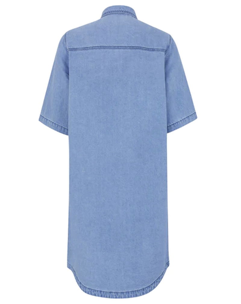 Soft Rebels Catalina Kjole i Denim - byKalstrup